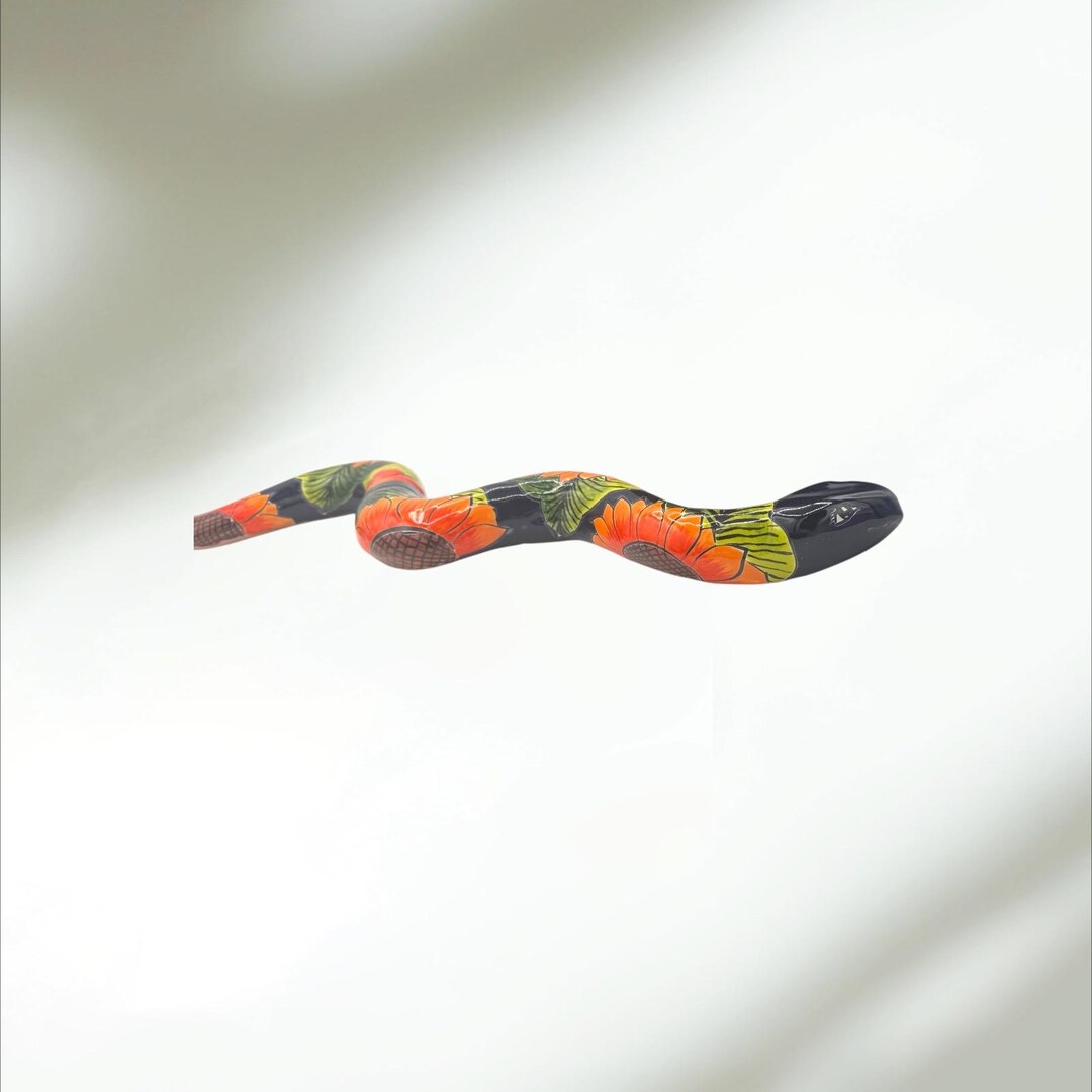 Enchanting Talavera Snake Art With Sunflowers – Unique Home Décor - Etsy