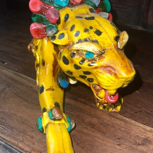 Aztec Jaguar Cat Unique Rare With Stone Blue Eyes Beautiful - Etsy