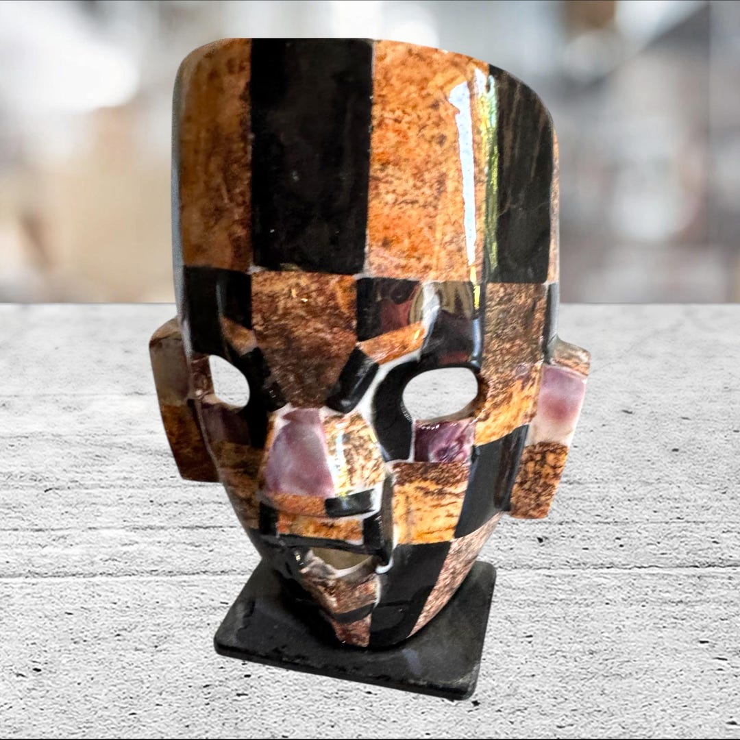 Handcrafted Onyx Mask, Modern Home Decor (9x9 Inches) - Etsy