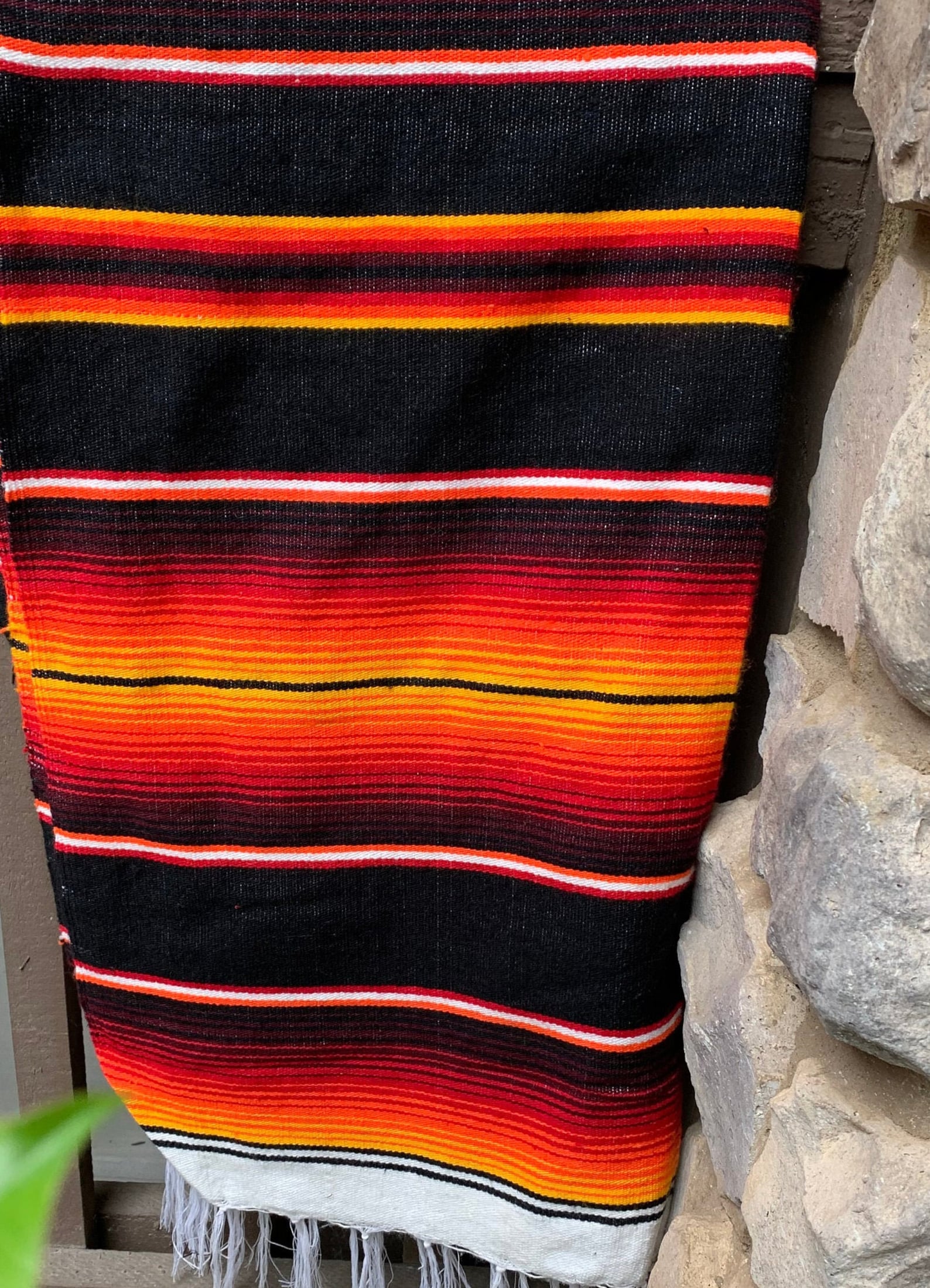 Mexican Serape Saltillo Redish Orange and Black Color - Etsy