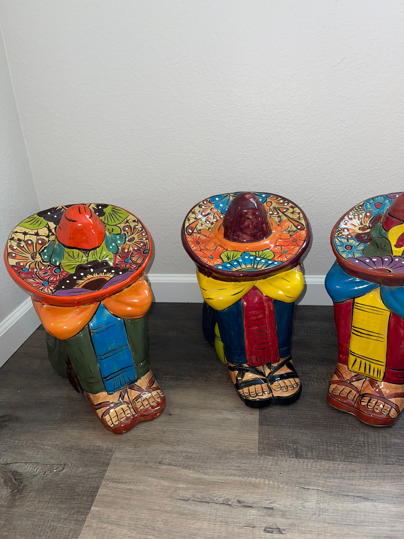 Rare Talavera Panchito Statue, Sleeping Sombrero Man Pottery, Made in ...