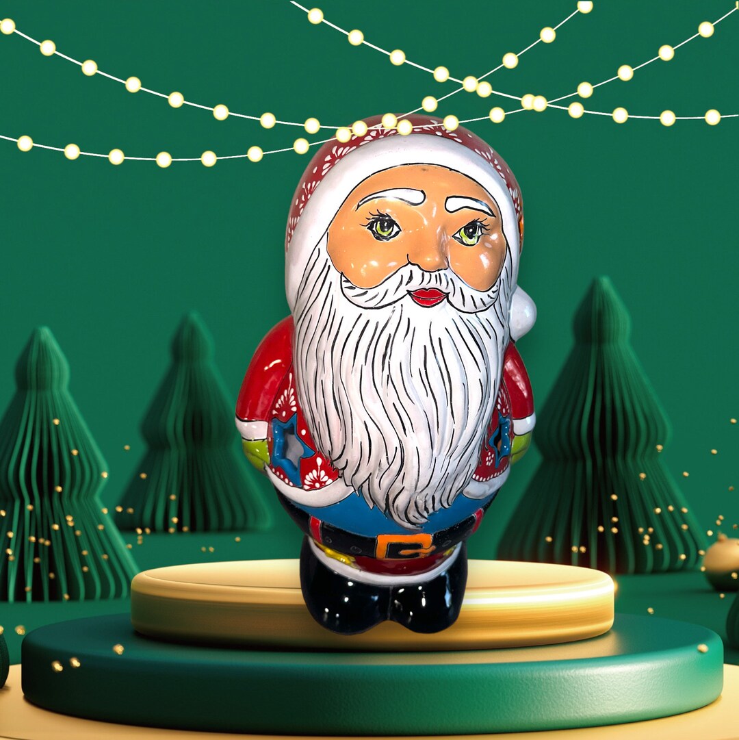 Talavera Santa Claus O’ Sant Nick Lantern Handmade so Cute Keep for ...