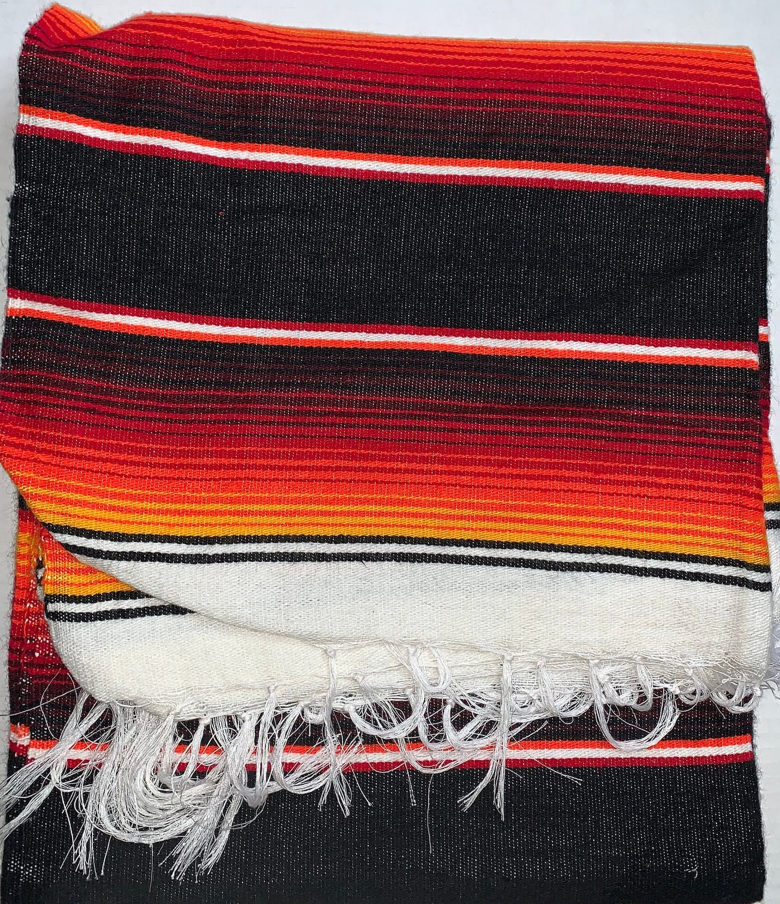 Mexican Serape Saltillo Redish Orange and Black Color - Etsy