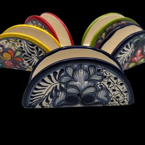 Talavera Napkin Holder Ceramic Multicolored Cobalt Blue Orange,green ...