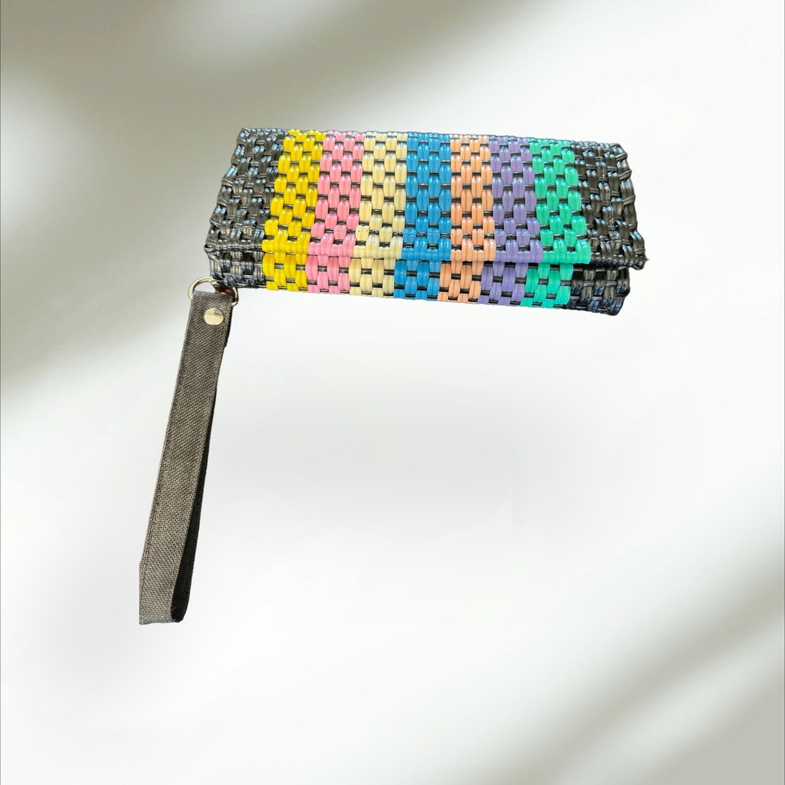 Clutch Pouch Made Out of Plastic and Canvas With Handle Strap - Etsy