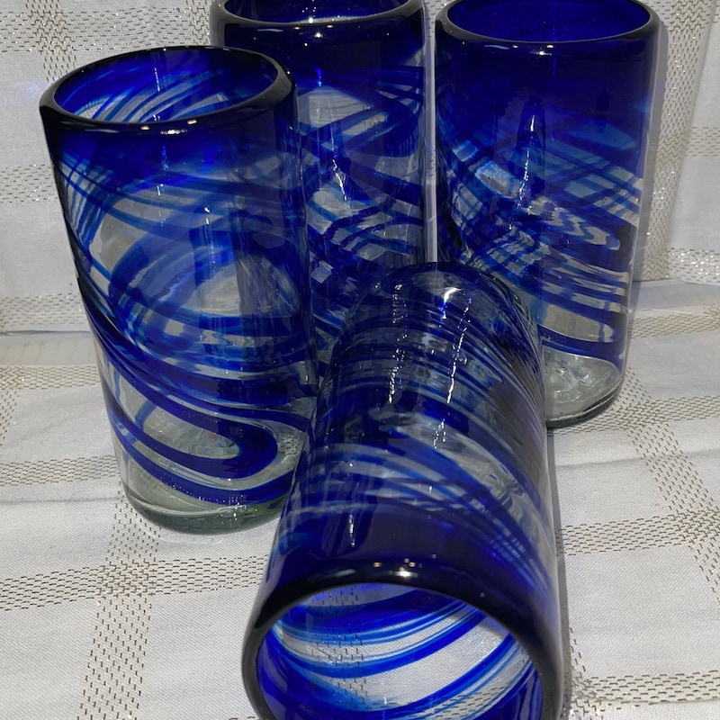 Blue Glassware - Etsy