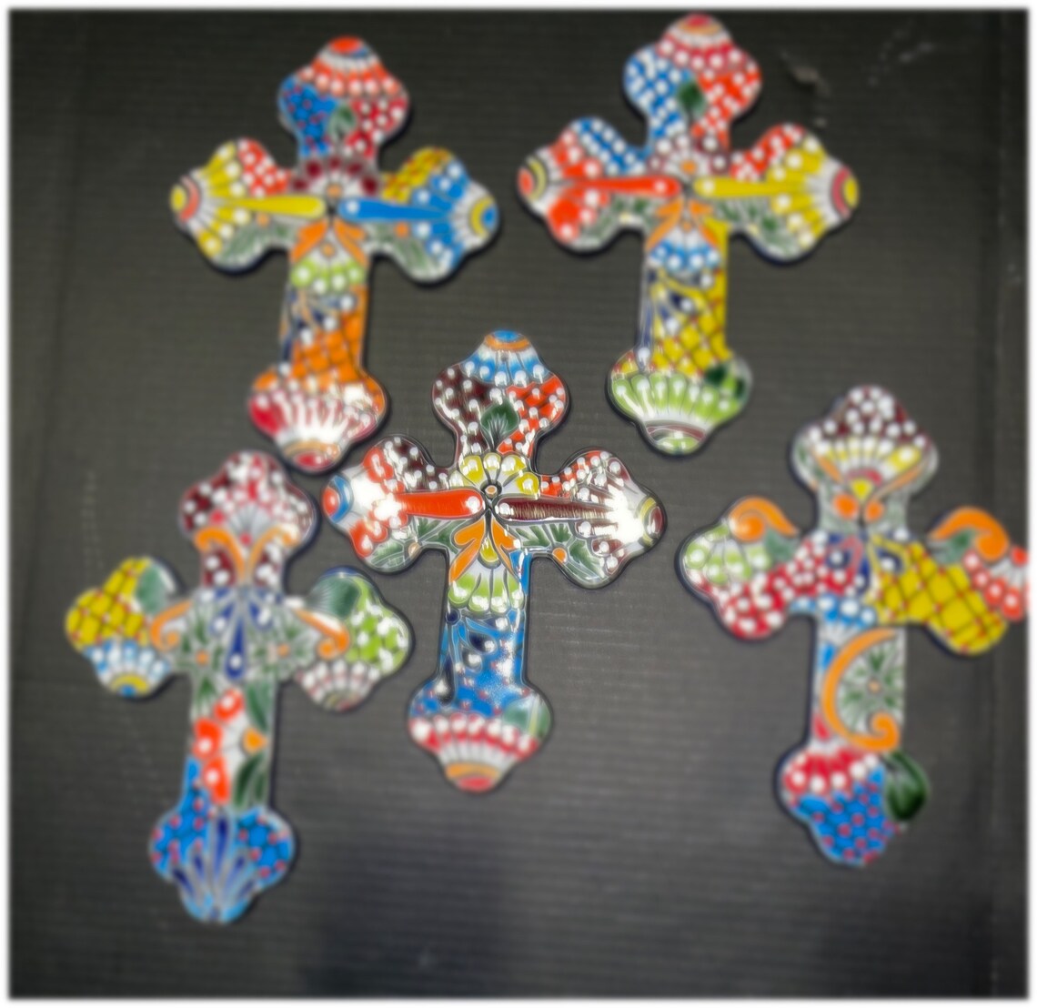 Cross Talavera Wall Beautiful Colors Unque Hand Painted - Etsy