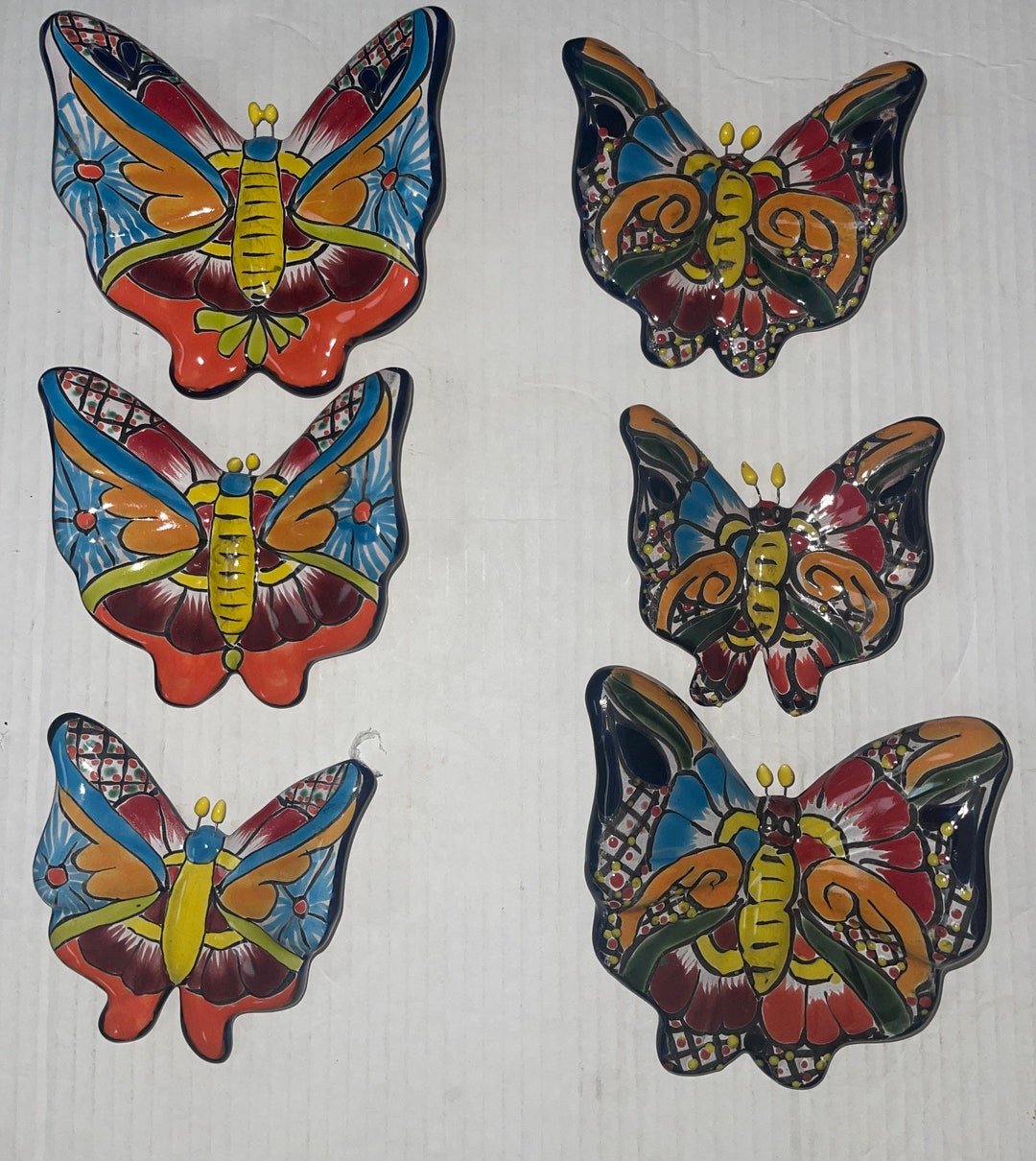 Talavera Butterfly Wall Decor (set of 3): Hand-painted Ceramic - Etsy