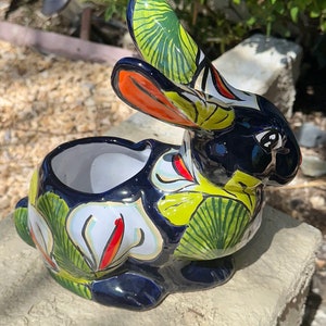 Talavera Jack Rabbits Planters Ceramic Beautifulplanters Multicolored ...