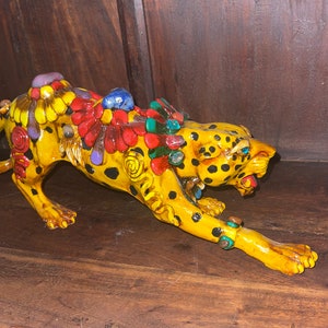 Aztec Jaguar Cat Unique Rare With Stone Blue Eyes Beautiful - Etsy