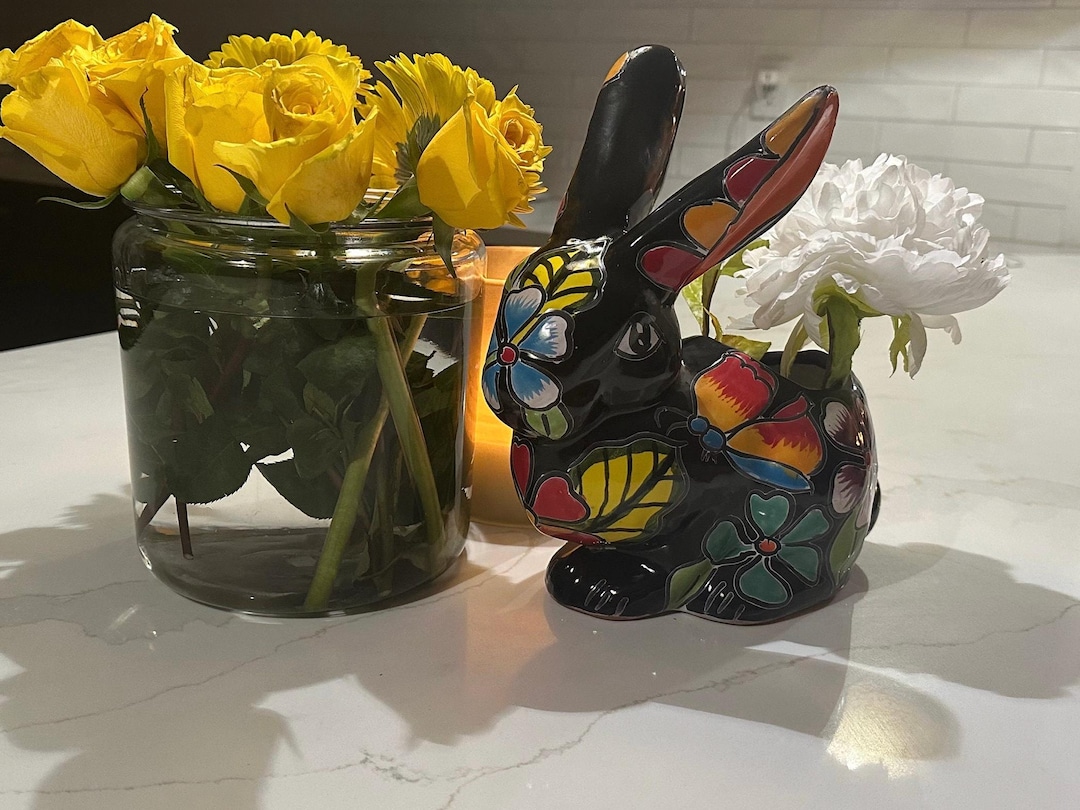 Talavera Jack Rabbits Planters Ceramic Beautifulplanters Multicolored ...