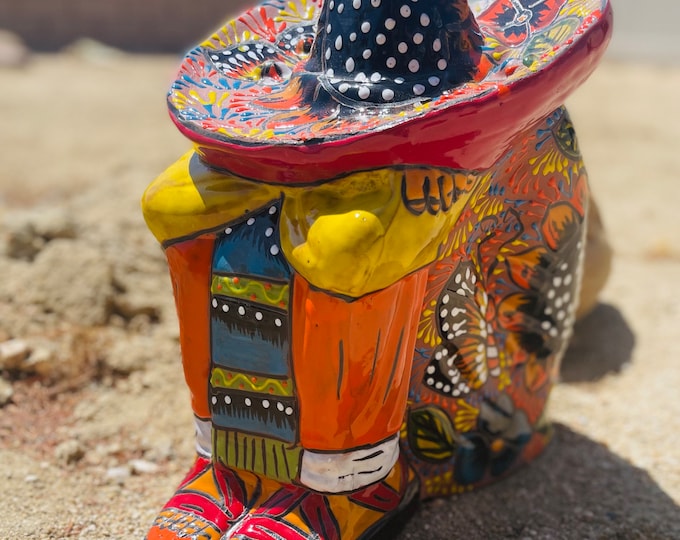 Panchito Statue Large Hand-painted Terracotta Mexican Folk Art - Etsy