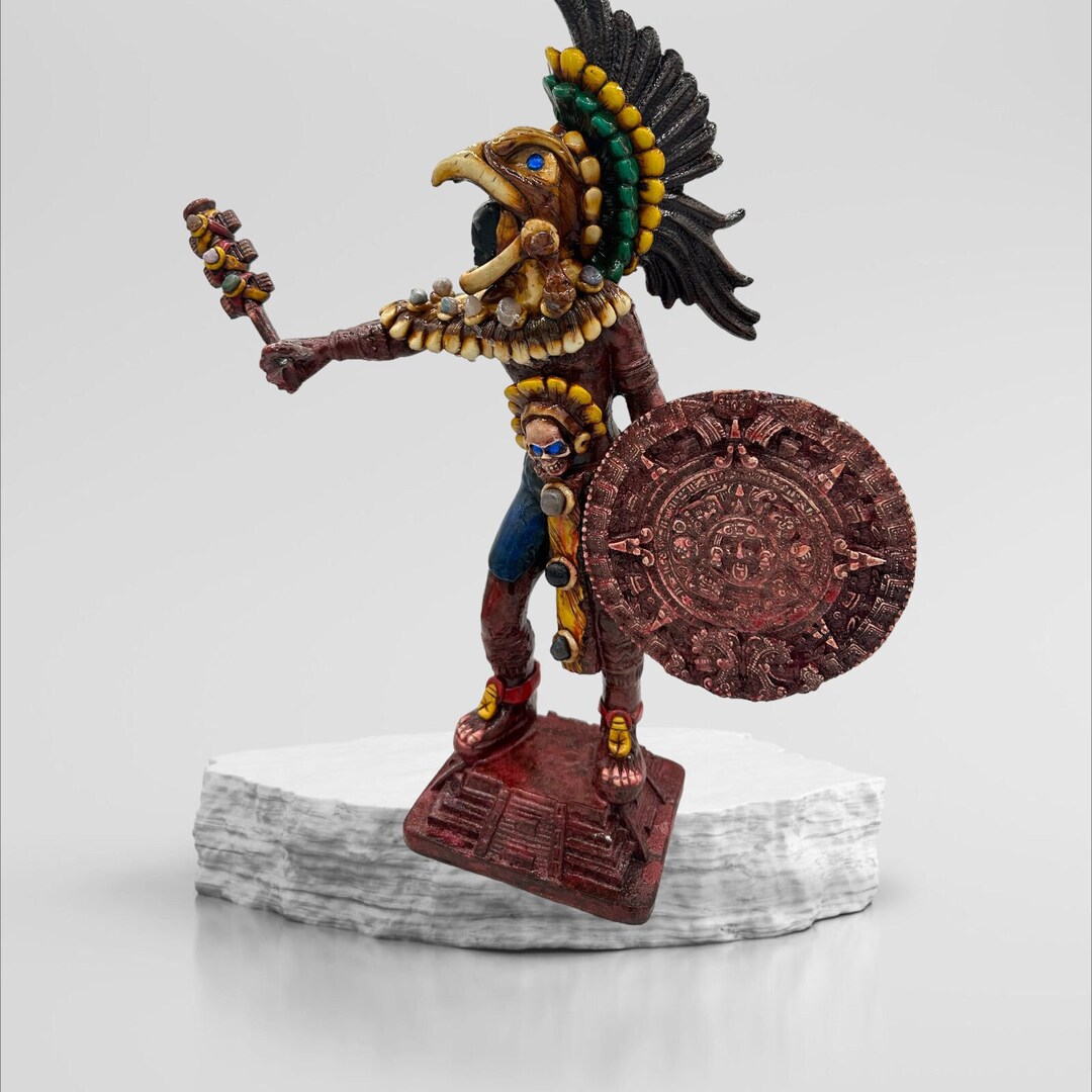 Rare Eagle Aztec Warriors Statue With Stone Handmade Stunning - Etsy