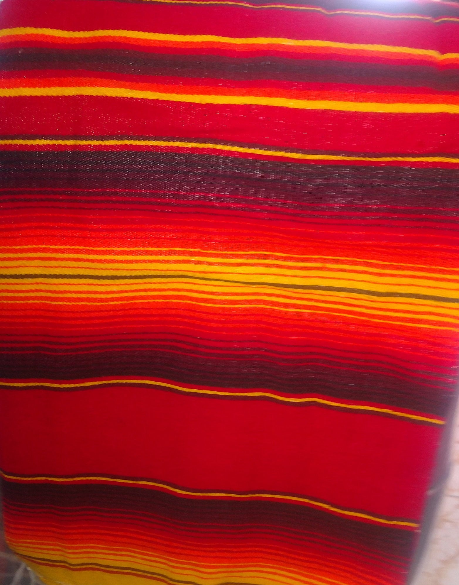 Blanket Mexican Serape Red Yellow and Black Lines Saltillo - Etsy