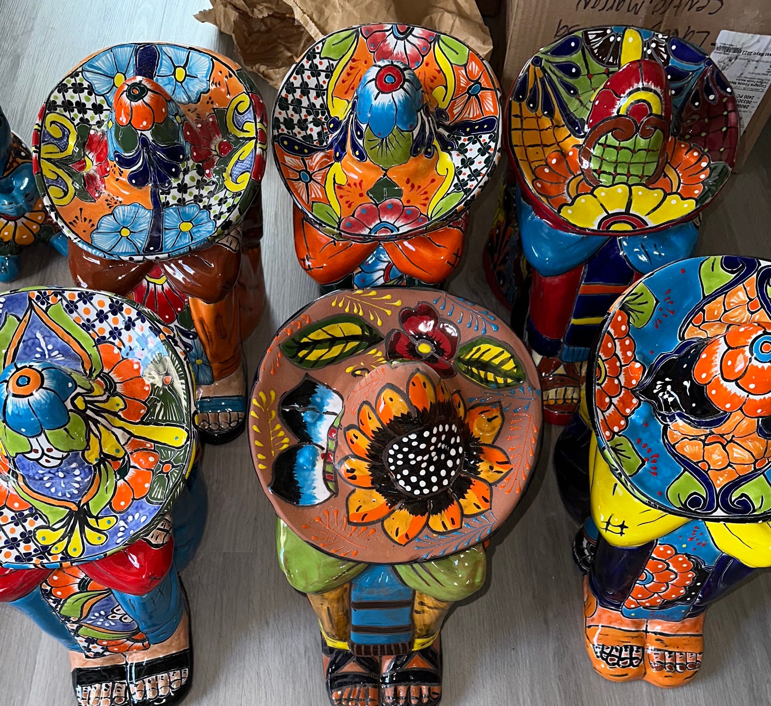 Talavera Sleeping Mexican Man Statue, Colorful Panchito Decor - Etsy