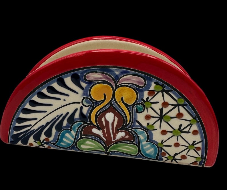 Talavera Napkin Holder Ceramic Multicolored Cobalt Blue - Etsy