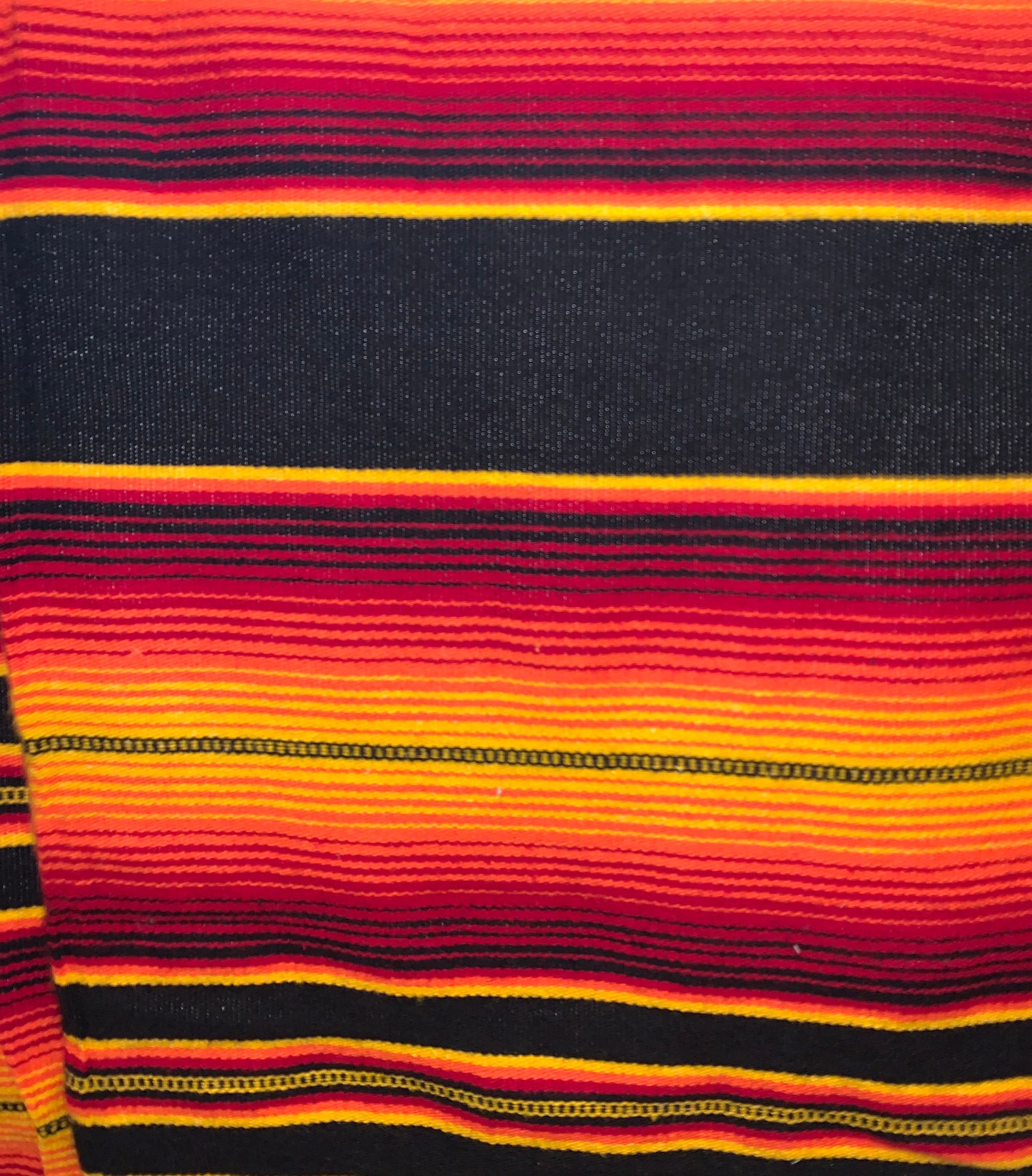 Hot Rod Orange Red Black Stripe Serape Mexican Blanket Rainbow - Etsy