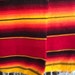Blanket Mexican Serape Red Yellow and Black Lines Saltillo Beautiful ...