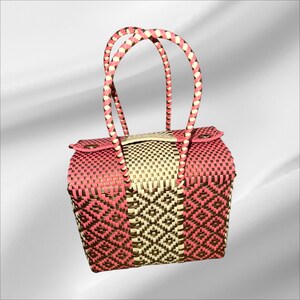 Woven Plastic Handbag: Multicolored Recycled Plastic Tote - Etsy