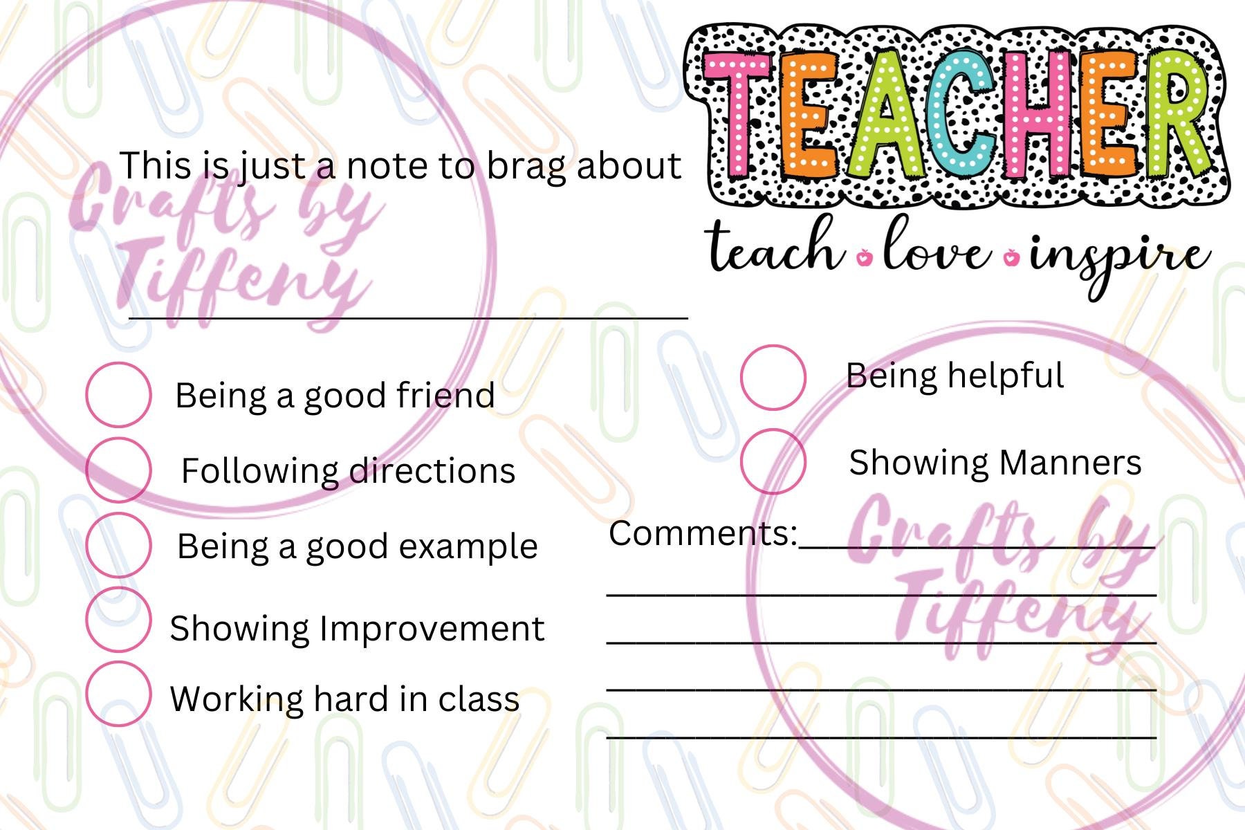 Teacher Mail Card - Etsy