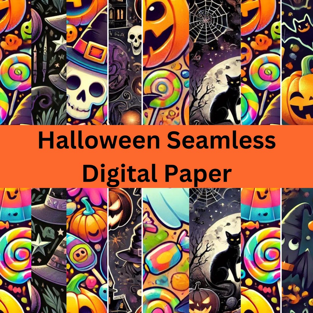 Halloween Seamless Digital Paper - Etsy