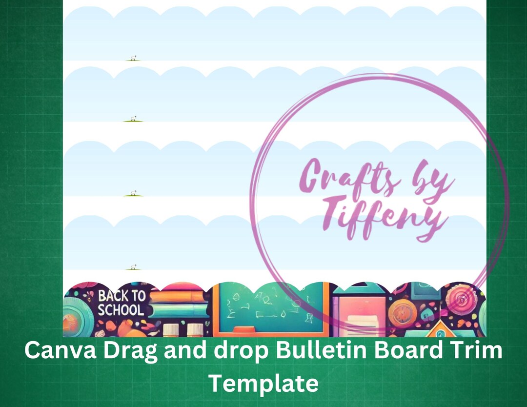 Bulletin Board Border Template-canva - Etsy