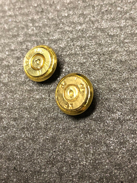 9mm Luger Caliber Casing Earring Bullet Stud Earrings Ammo - Etsy
