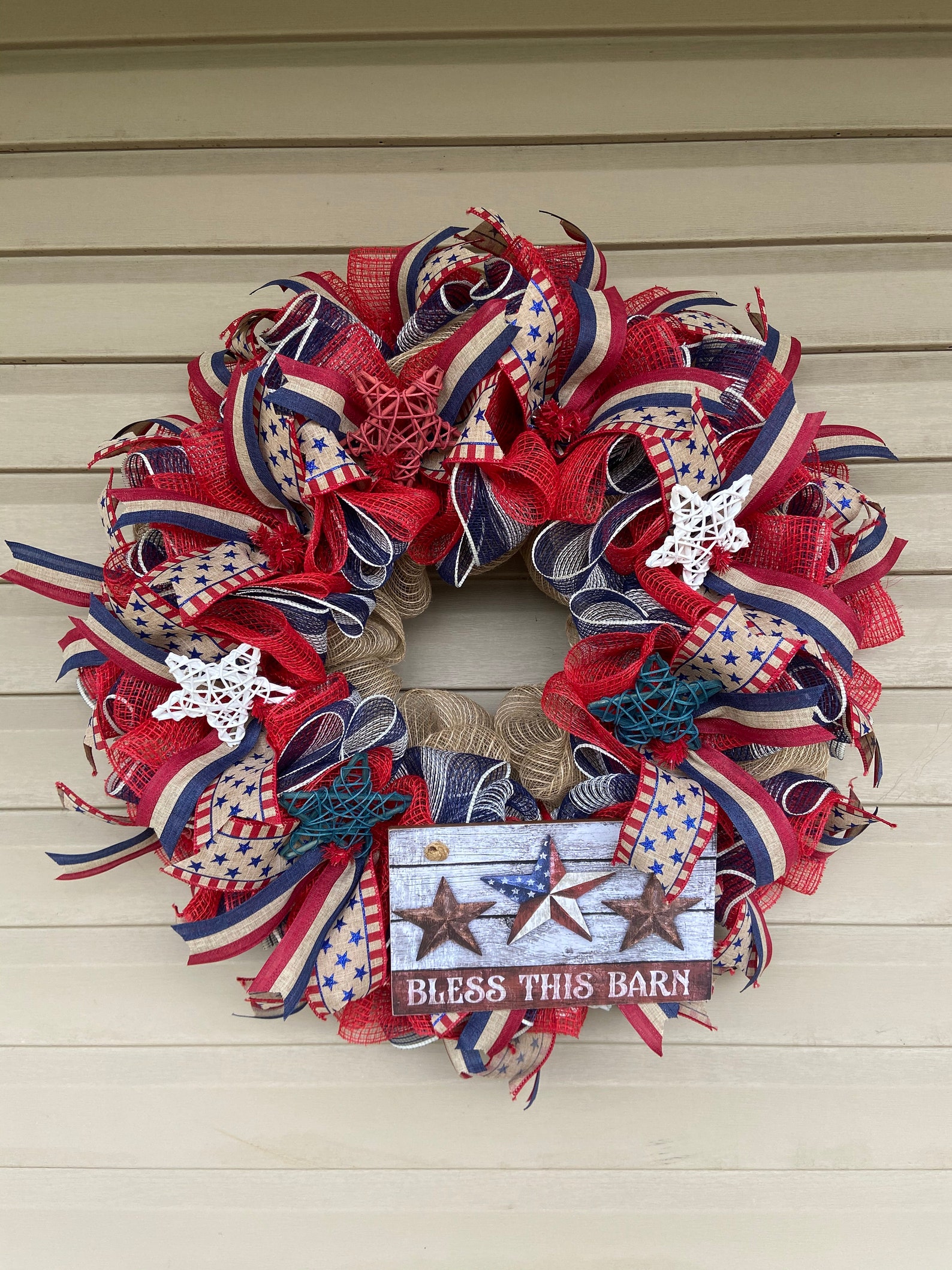 Americana Decor Country Wreath Country Decor Primitive - Etsy