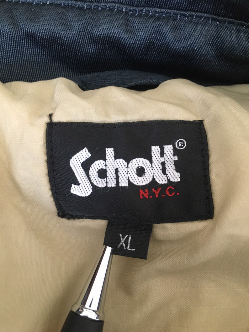 Vintage 90s SCHOTT Puffer/bomber Jacket XL - Etsy UK