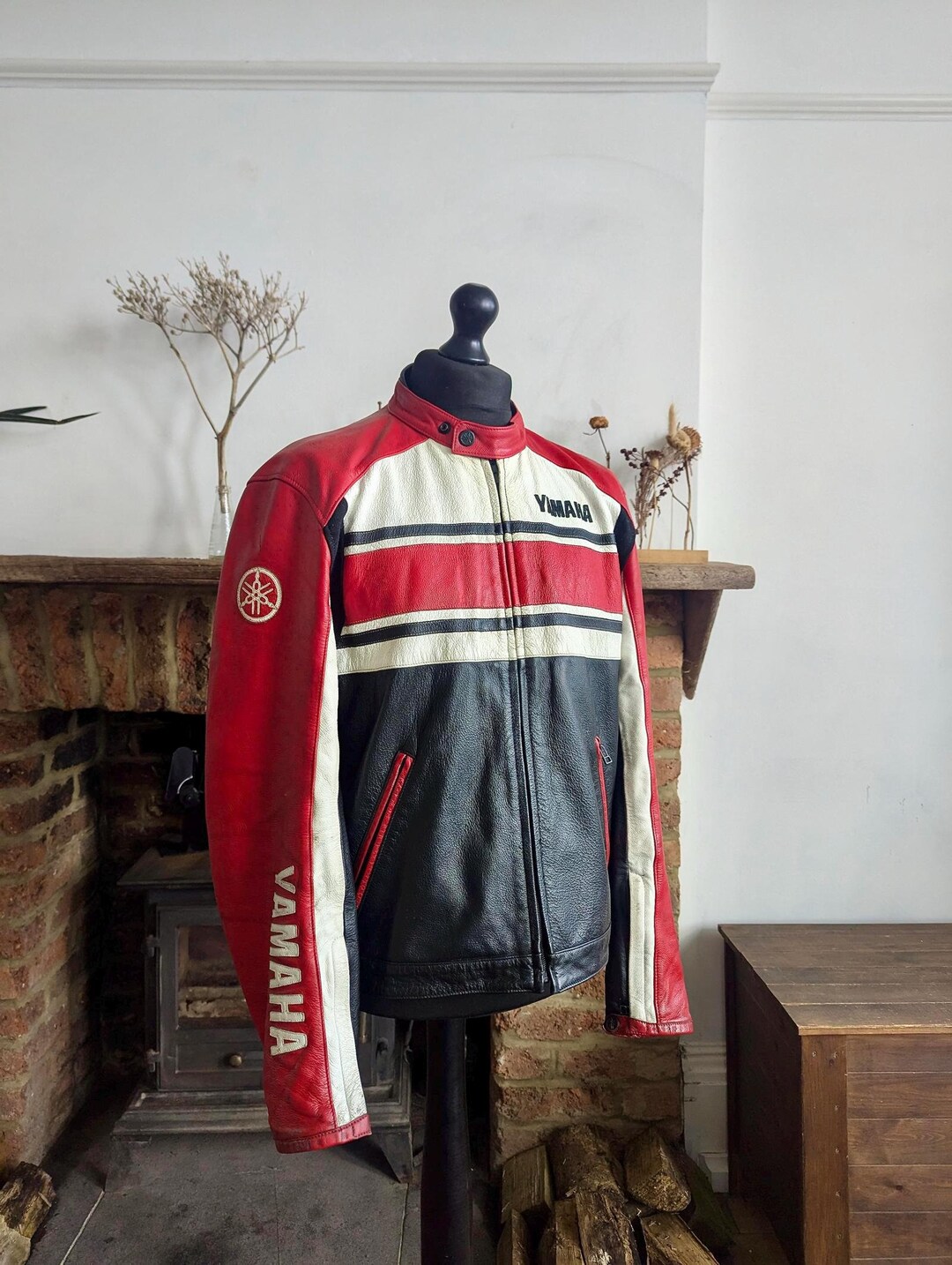 Vintage 90s Yamaha Racing Leather Jacketsize M 40 Chest - Etsy