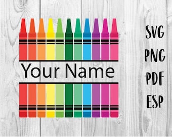 Books Split for Name SVG Digital Design PNG - Etsy