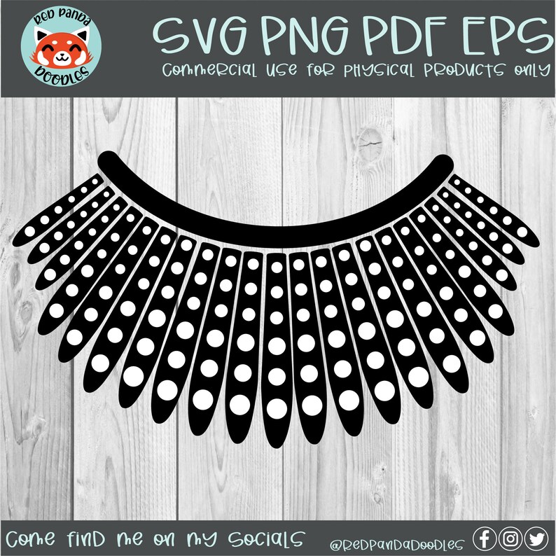 RBG Collar Dissent Jabot I Dissent Necklace Feminist Mandala - Etsy