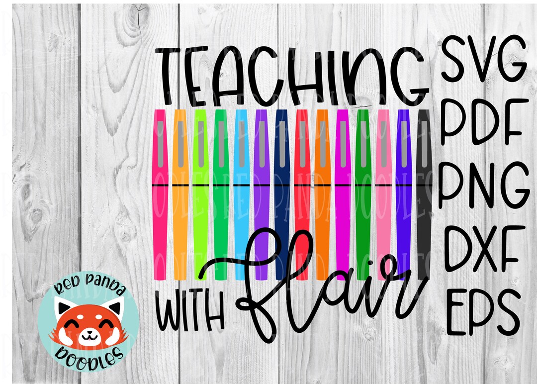 Teaching With Flair - Teacher and Back to School Digital Design and Cut ...