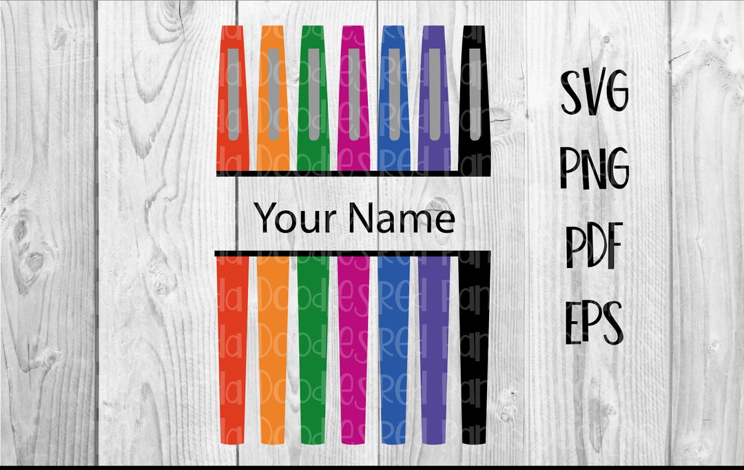 Flair Pen Split for Name SVG Digital Design and Cut File PNG - Etsy