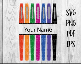Books Split for Name SVG Digital Design PNG | Etsy