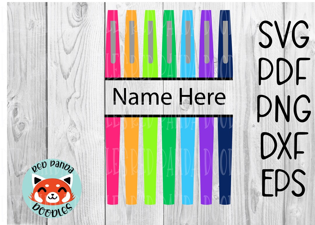 Bright Colors Flair Pen Split for Name Monogram Teacher and Back to ...