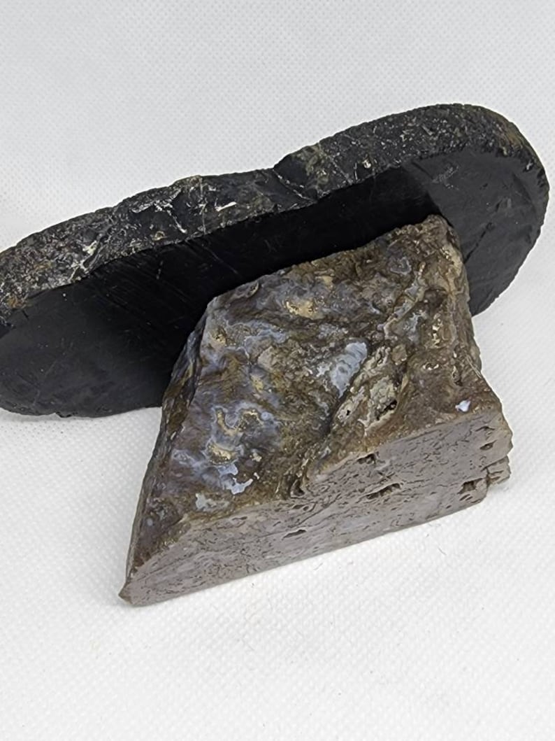 Oregon Maury Mountain Moss Agate and Obsidian Display Stand! - Etsy