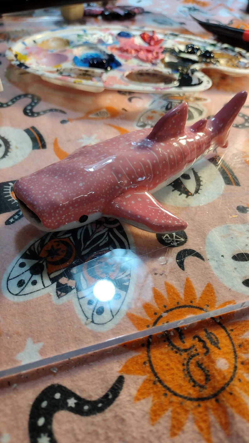 Pink Whale Shark Clay Figure - Etsy