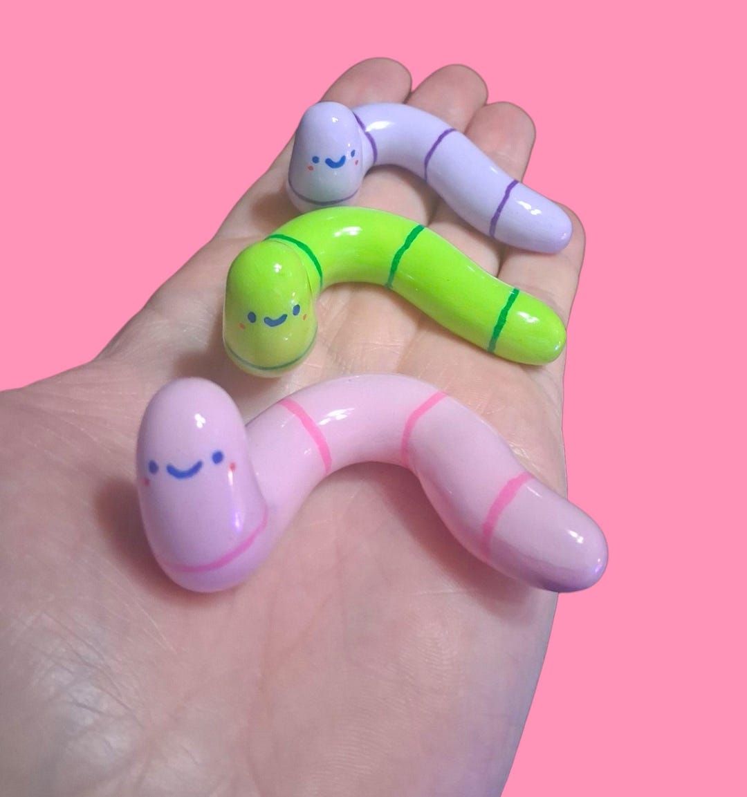 Worm Clay Figure - Etsy