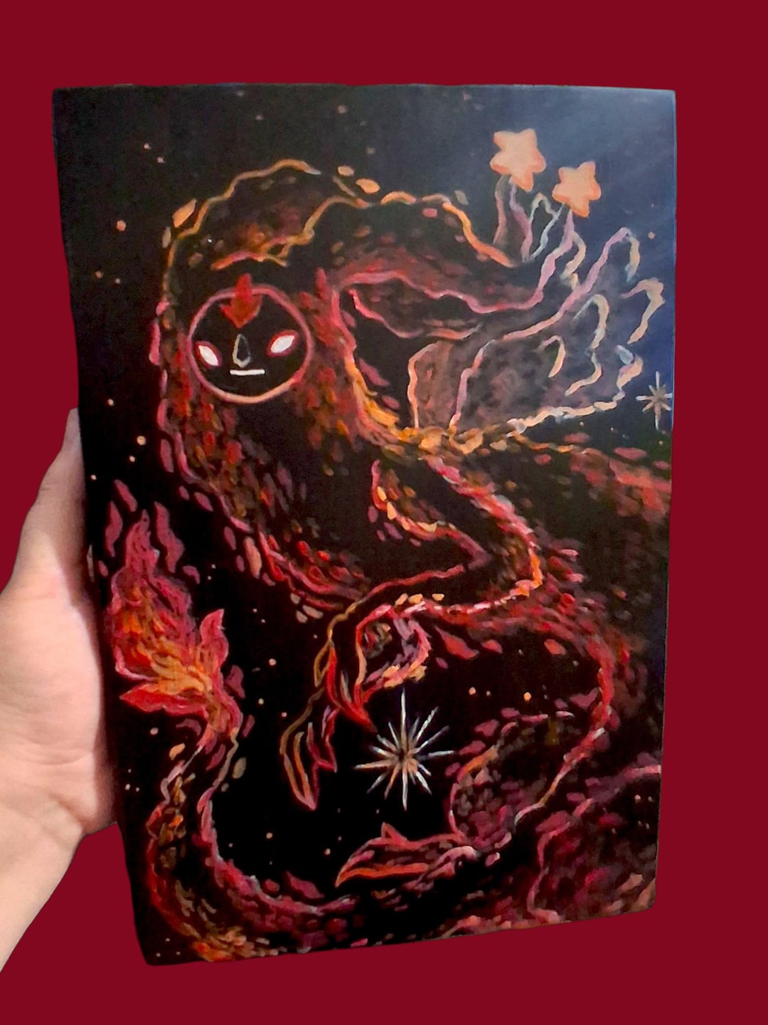 Ember the Fire Dragon Original Painting - Etsy
