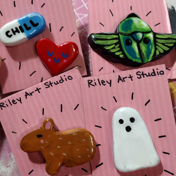 Clay Pins - Etsy