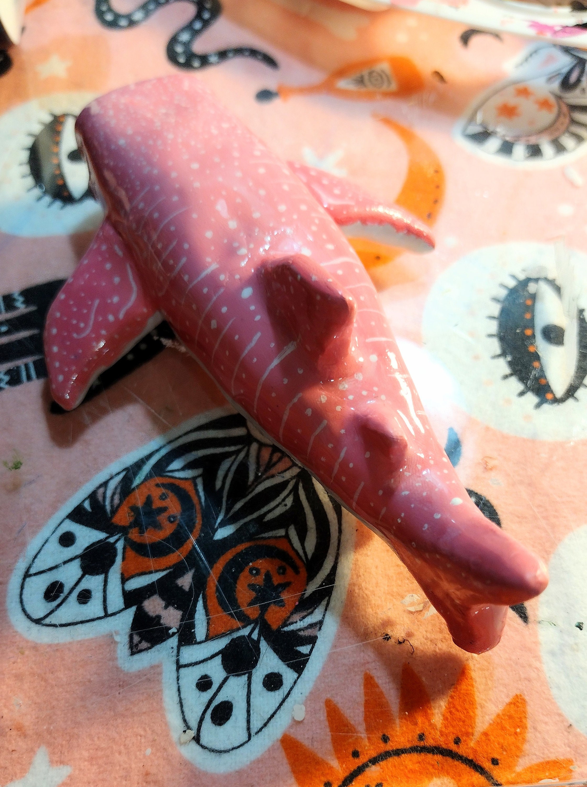 Pink Whale Shark Clay Figure - Etsy
