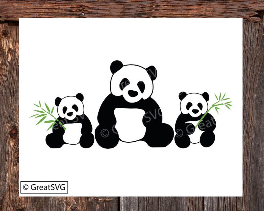 Panda Bear SVG, Panda Cut File for Cricut, Silhouette - Etsy