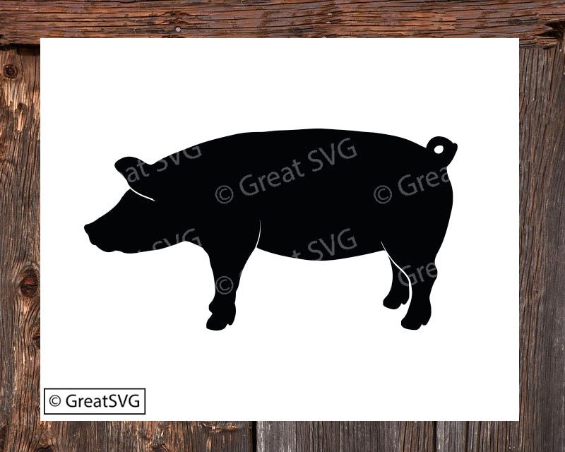 Pig SVG Cut File, Silhouette, Cricut, Iron-ons (digital Download) - Etsy