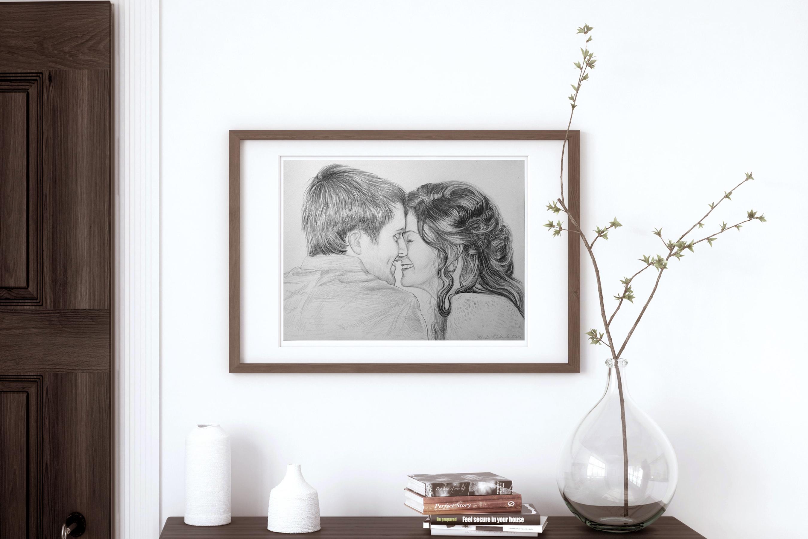 Custom Portrait From Photo – Hand-drawn Realistic Graphite or Charcoal ...