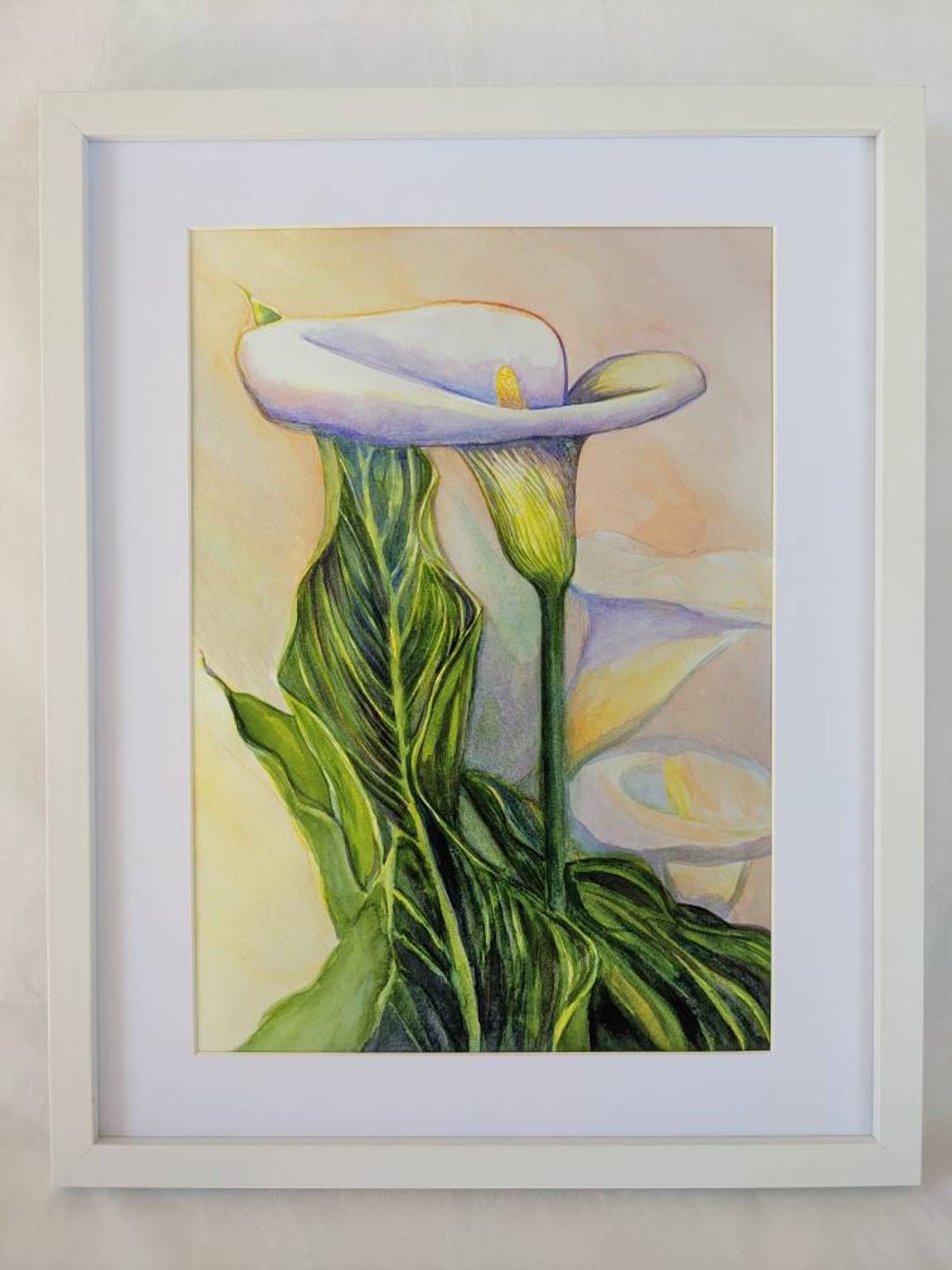 Calla Lilies Original PRINT on Watercolour Fine Art Giclée Paper ...