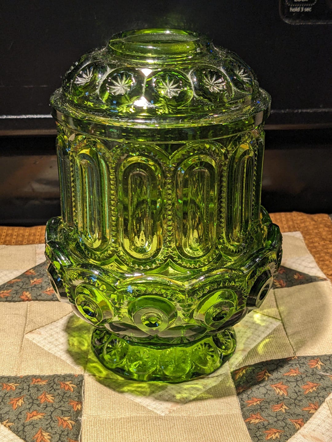 LE Smith Moon and Stars Green Fairy Lamp. - Etsy