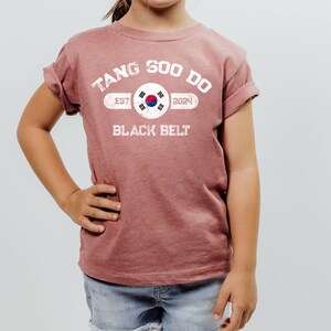 Kids Personalized Tang Soo Do Black Belt T-shirt, Custom Date Martial ...
