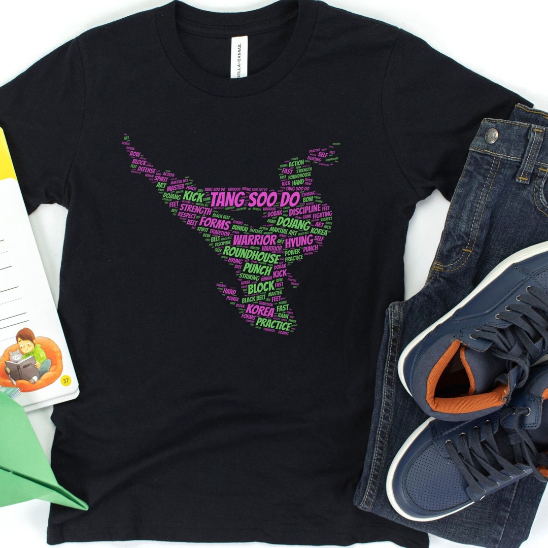 Tang Soo Do Word Cloud Tee for Girls - Martial Arts Inspired T-shirt ...