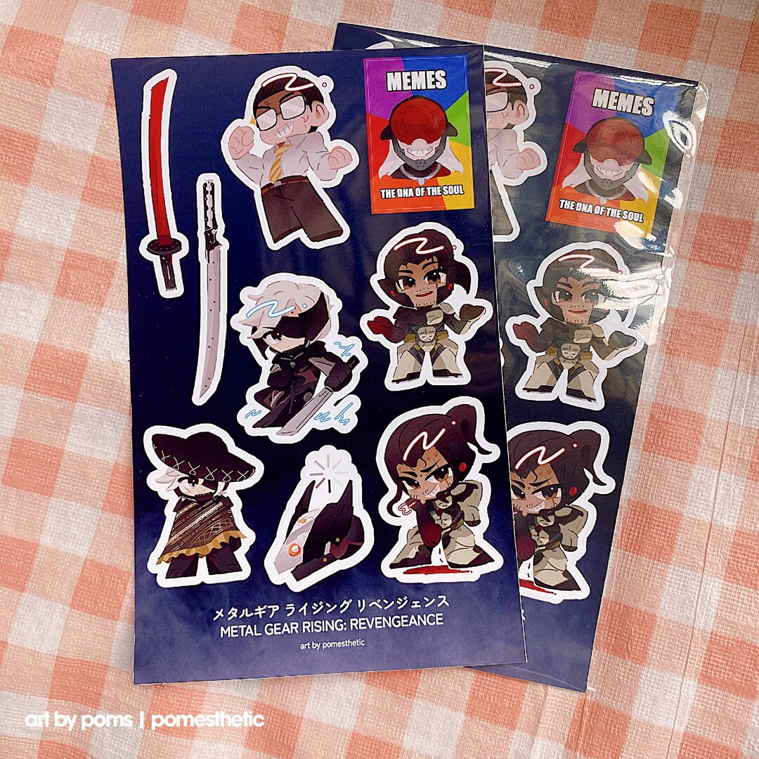 MGR Metal Gear Rising Revengeance Kiss Cut Sticker Sheet + Memes the ...